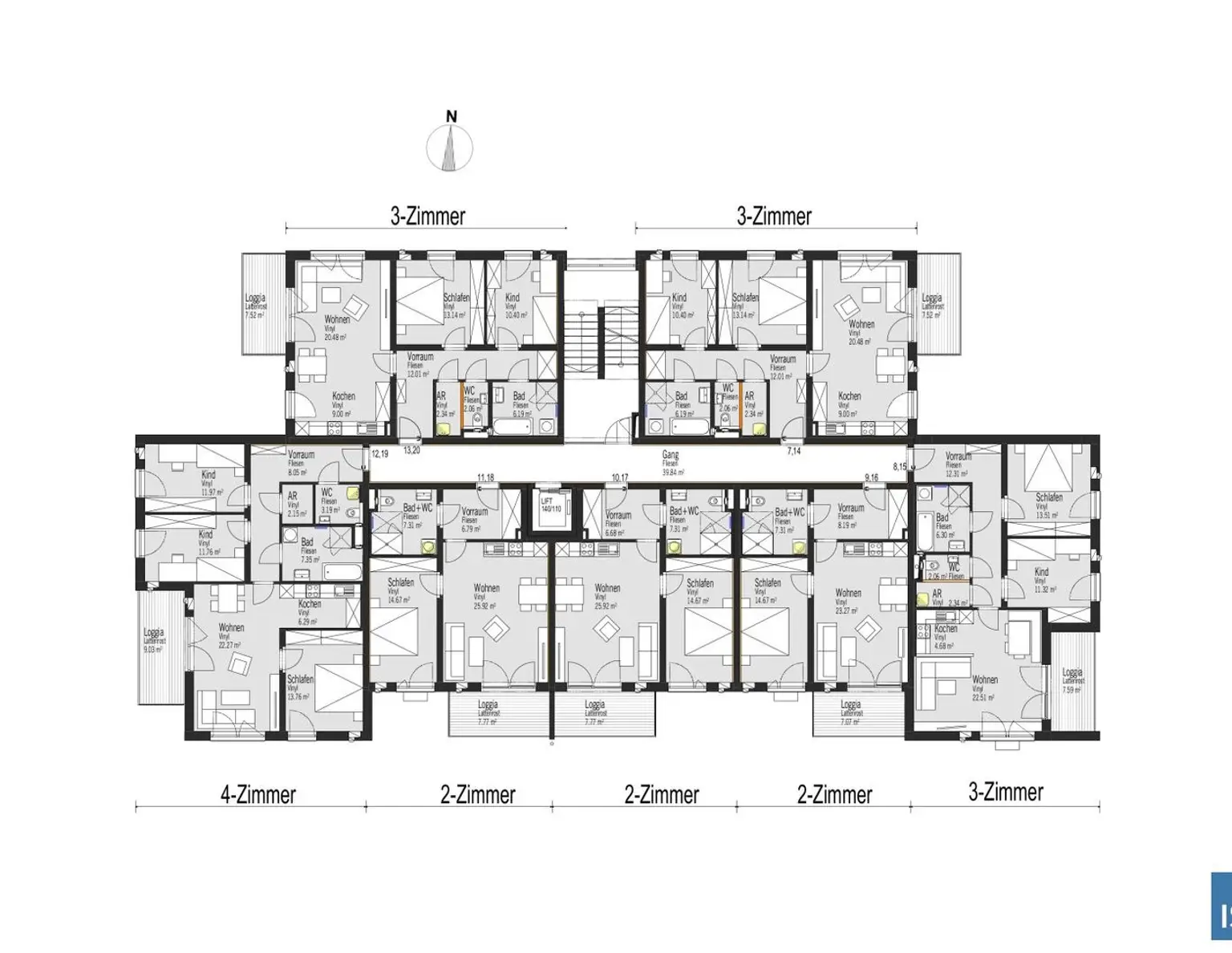 Neubau in Mietkauf - Top 12 im 1. OG mit 4 Zimmer inkl. Carport ...